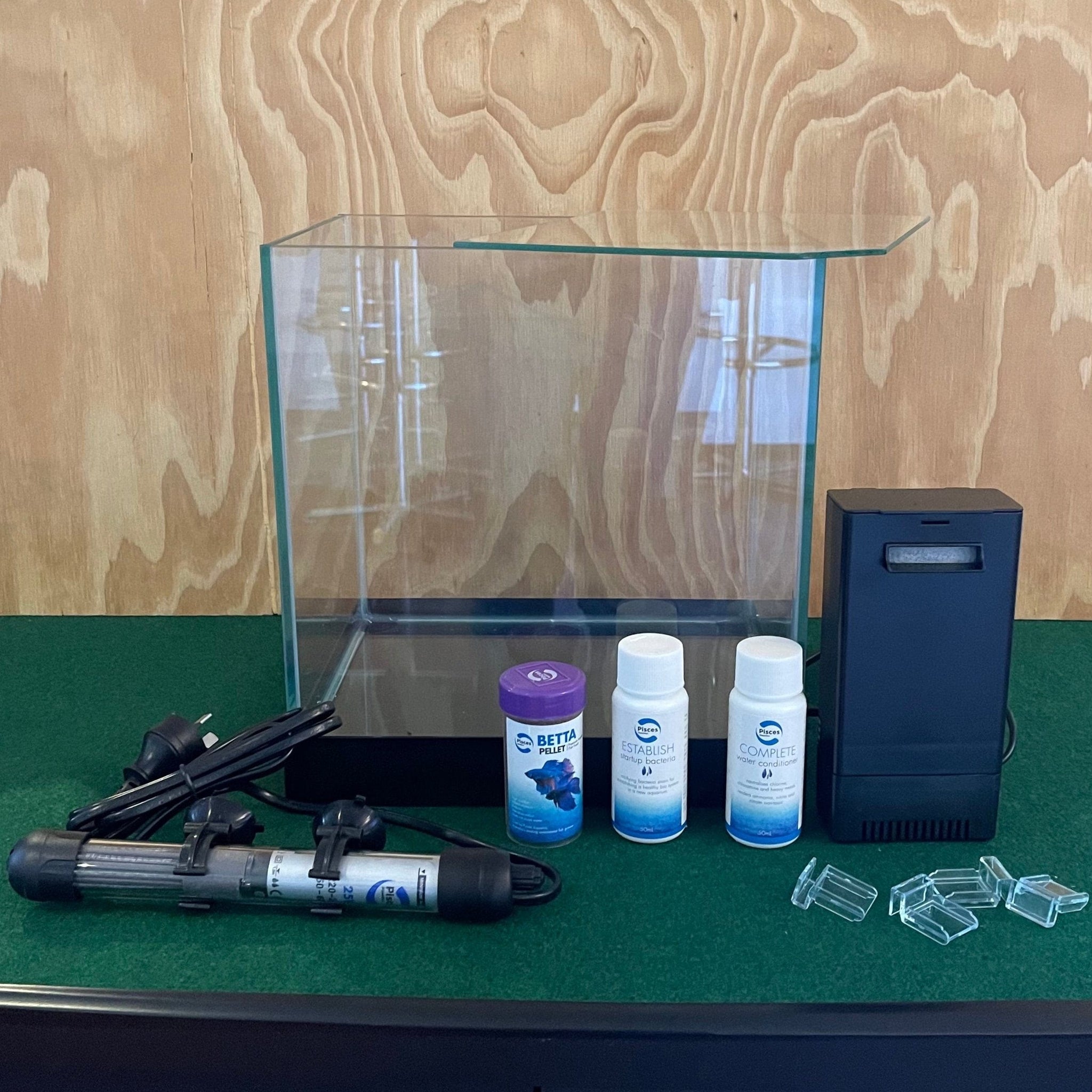 Buy Pisces Aquatics Glass Betta Tank & LED Light Bundle at The Fish ...